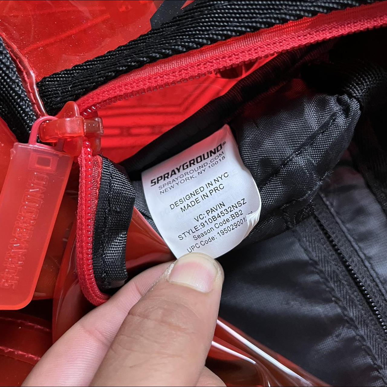 Sprayground Shark Rip Me Open Clear See Through... - Depop