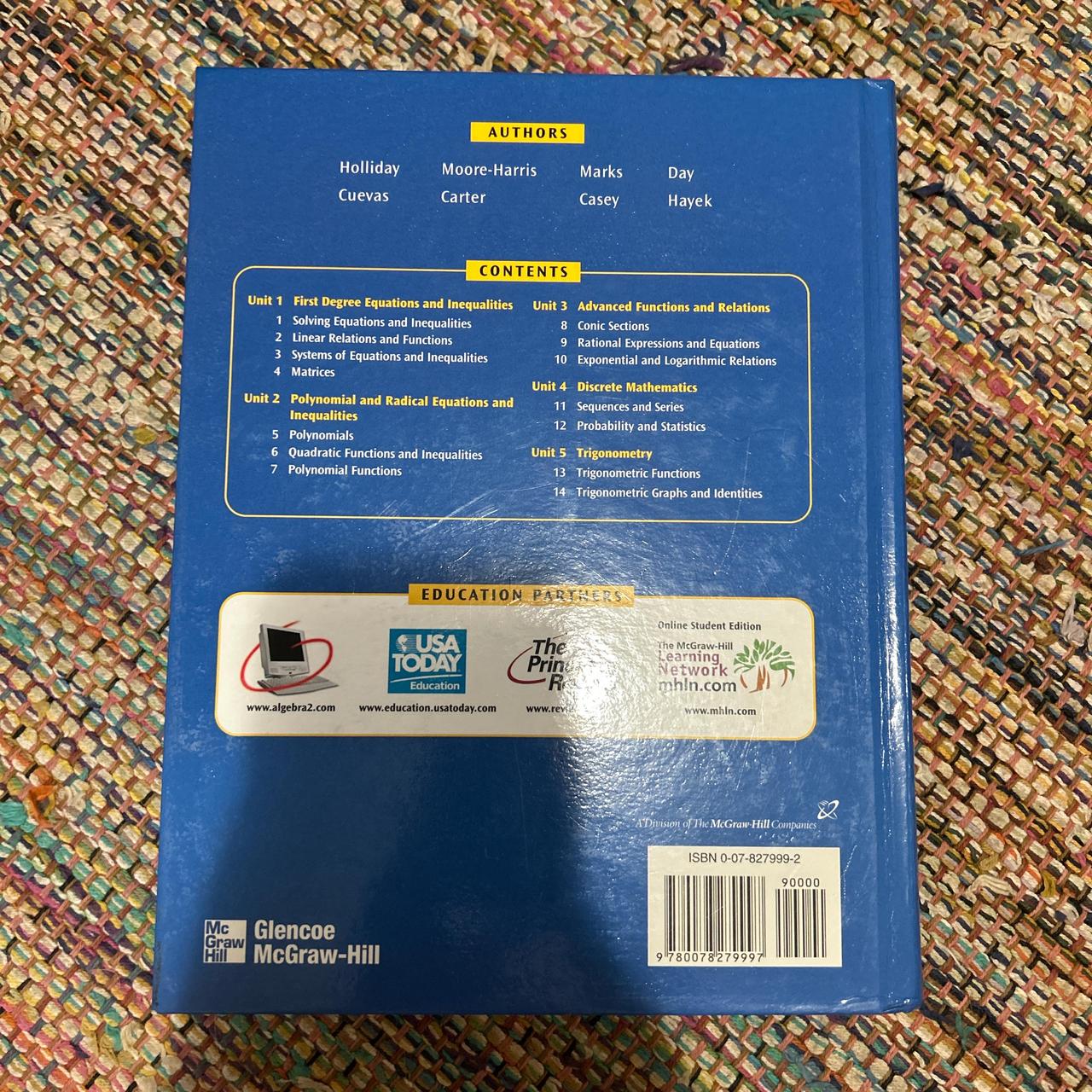 High school algebra 2 textbook. Used but in like new... | Depop