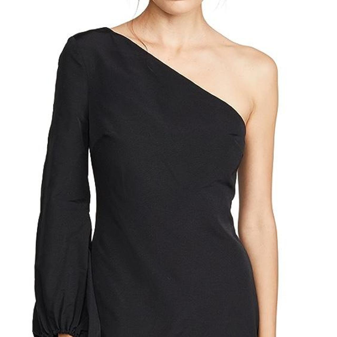 NWT Staud one shoulder mini dress size 12 Pleated... - Depop