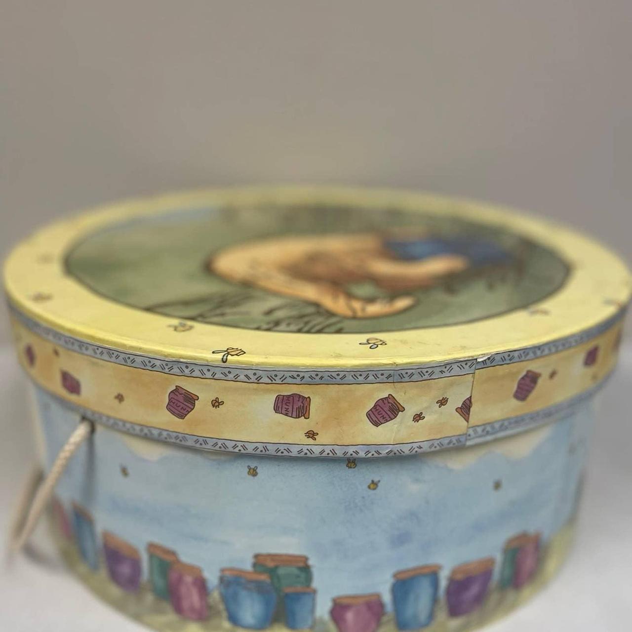 Winnie the Pooh Box - VINTAGE - Classic Pooh - Round... - Depop
