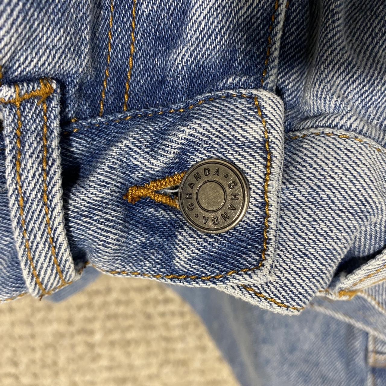 Ghanda denim “carpenter” jorts, small elastic in... | Depop