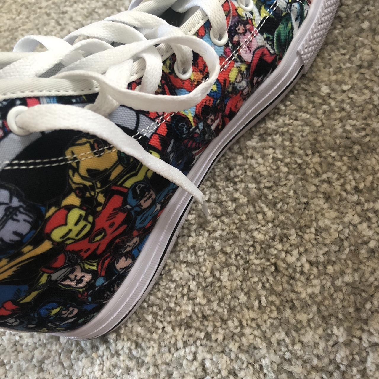Marvel comic shoes, women’s size 8 #marvel... - Depop