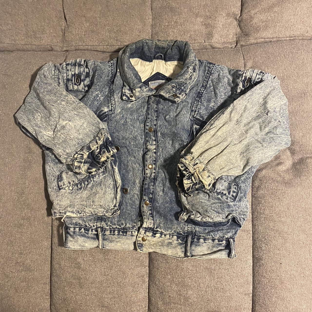 VINTAGE super distressed acid wash denim... - Depop
