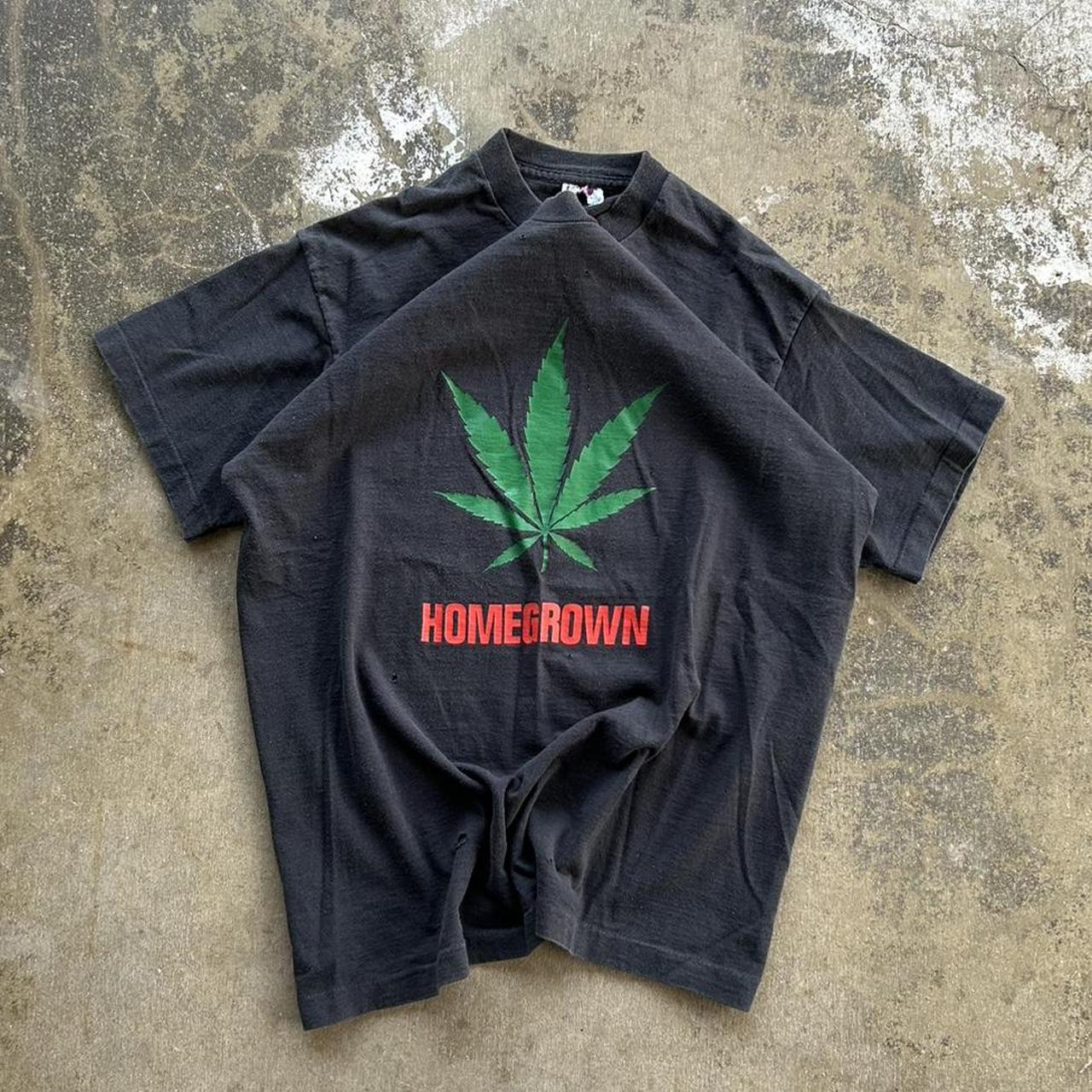 Vintage 90s single stitch “homegrown” weed... | Depop