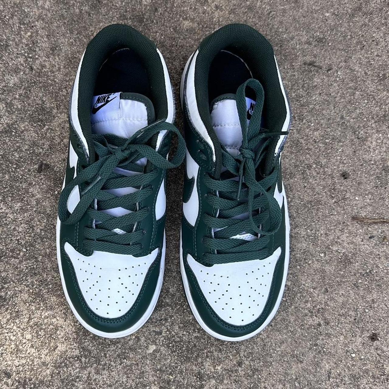 Nike Dunk Low Michigan State green and white... | Depop