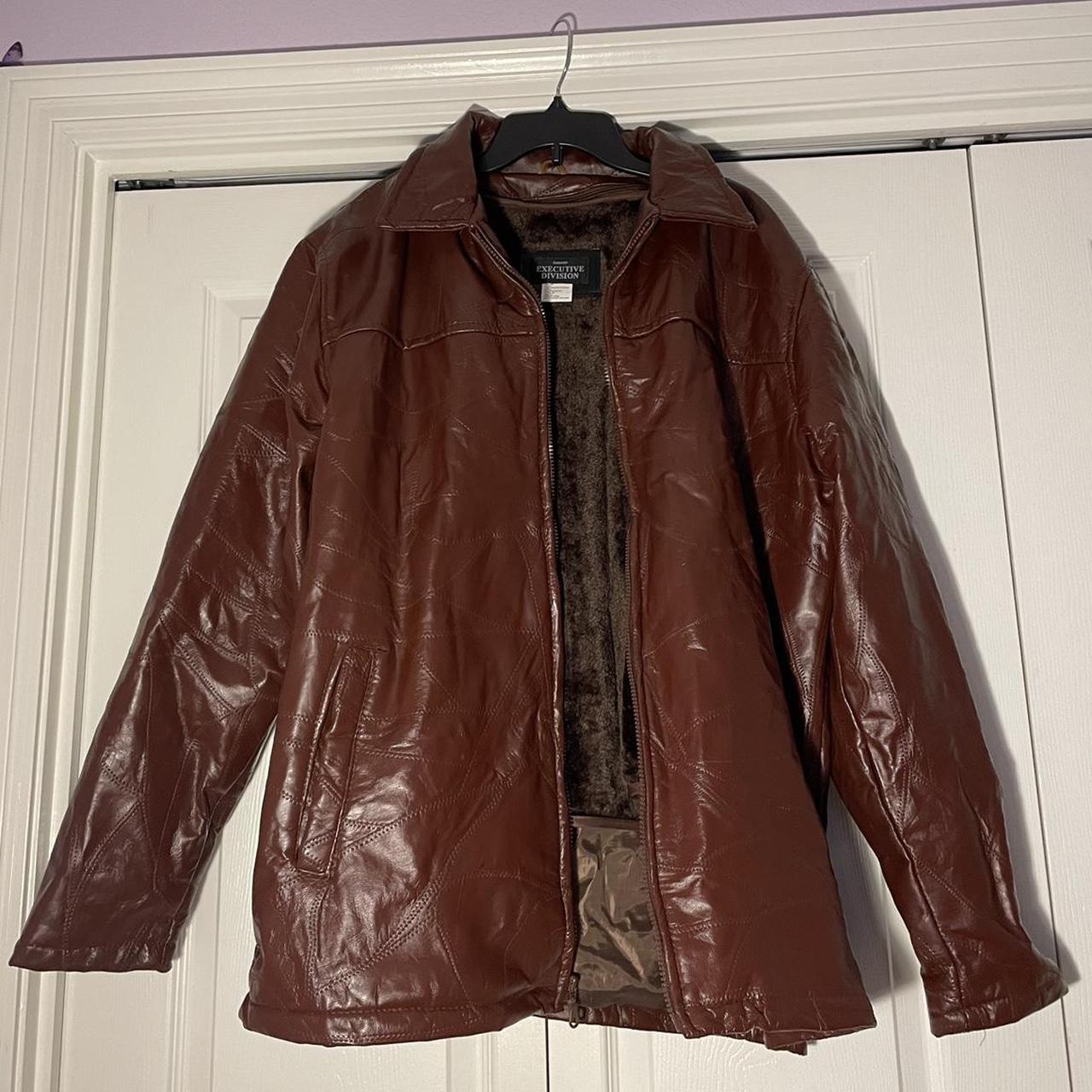 Dark Red Leather Jacket♥️ open to offers!! #leather... - Depop
