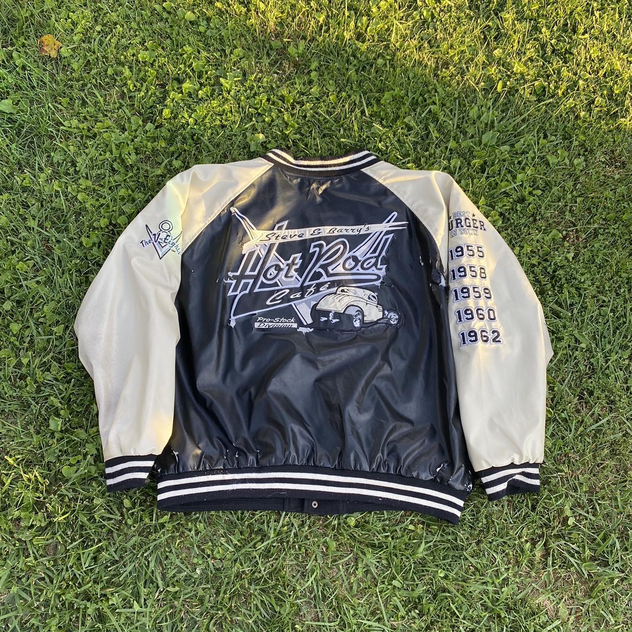 -vintage 50s style hot rod varsity jacket -Size... - Depop