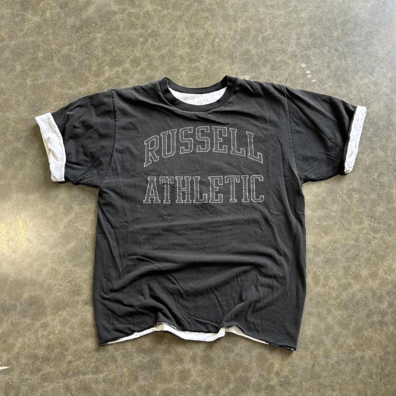 vintage russell athletic reversible shirt size... - Depop