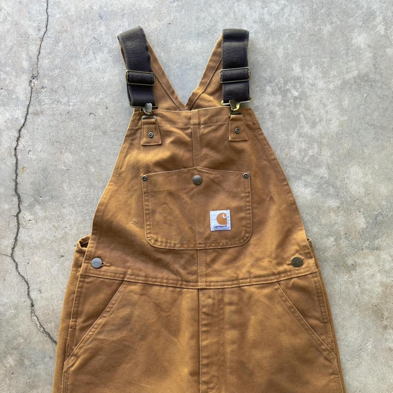 carhartt bib overalls size 12 32" waist 25"... - Depop