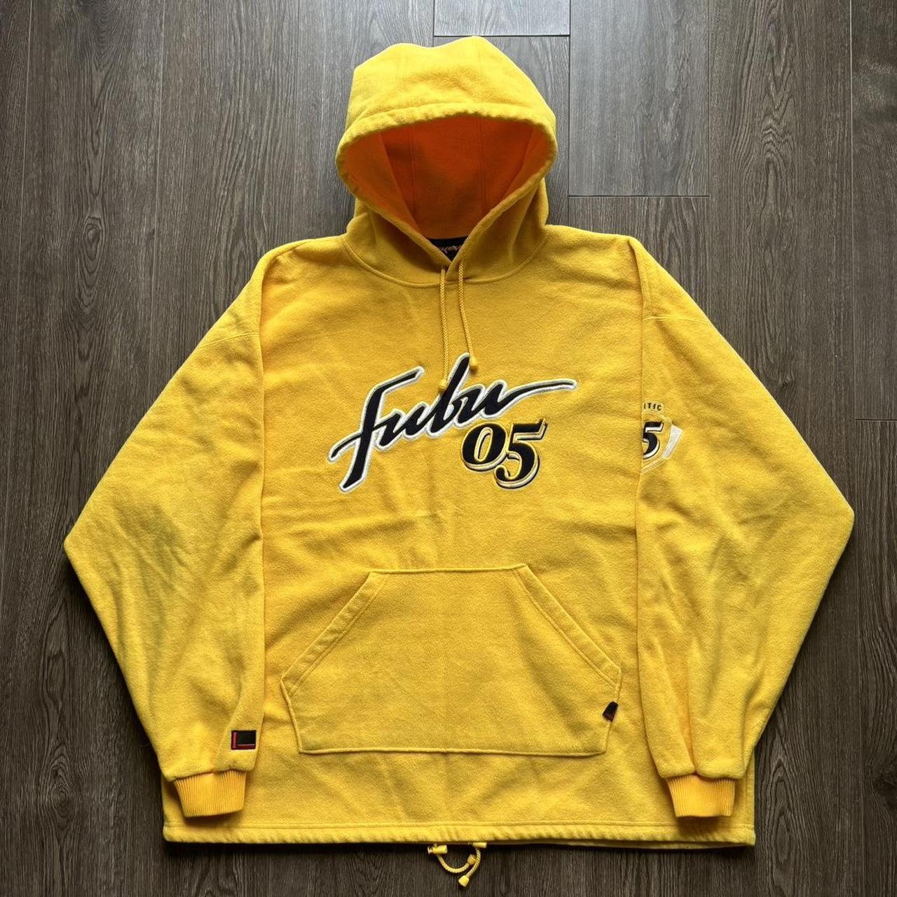 2000s Fubu 05 Hoodie size 3x men 25" arm... - Depop