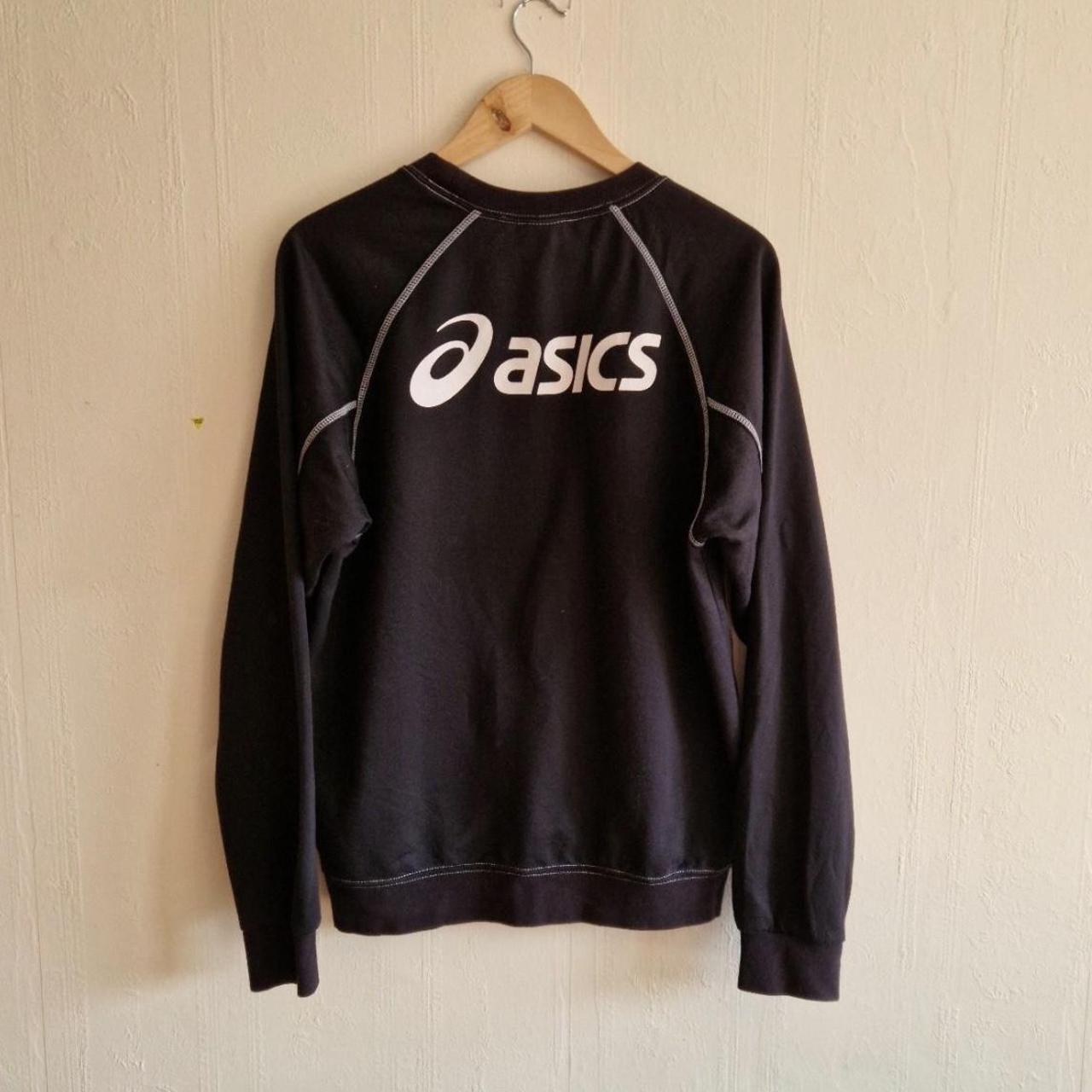 Ascis sweatshirt, long sleeve crew neck, big branded... - Depop