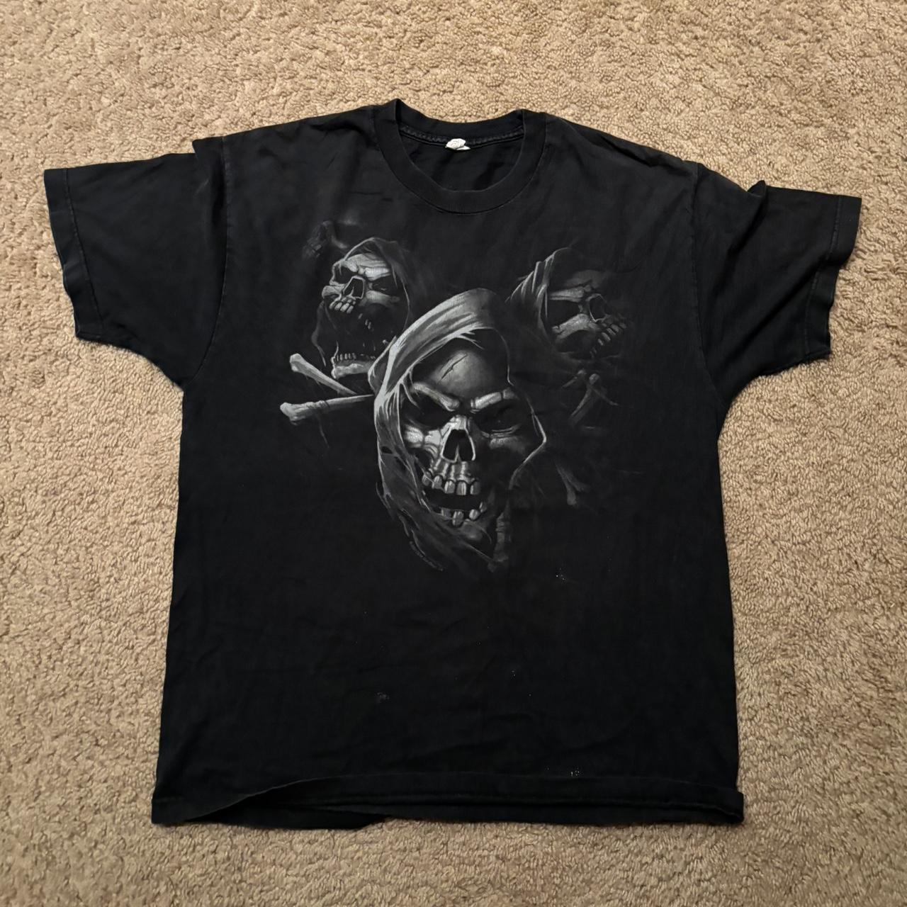 Vintage skull tee zero noticeable flaws men’s... - Depop