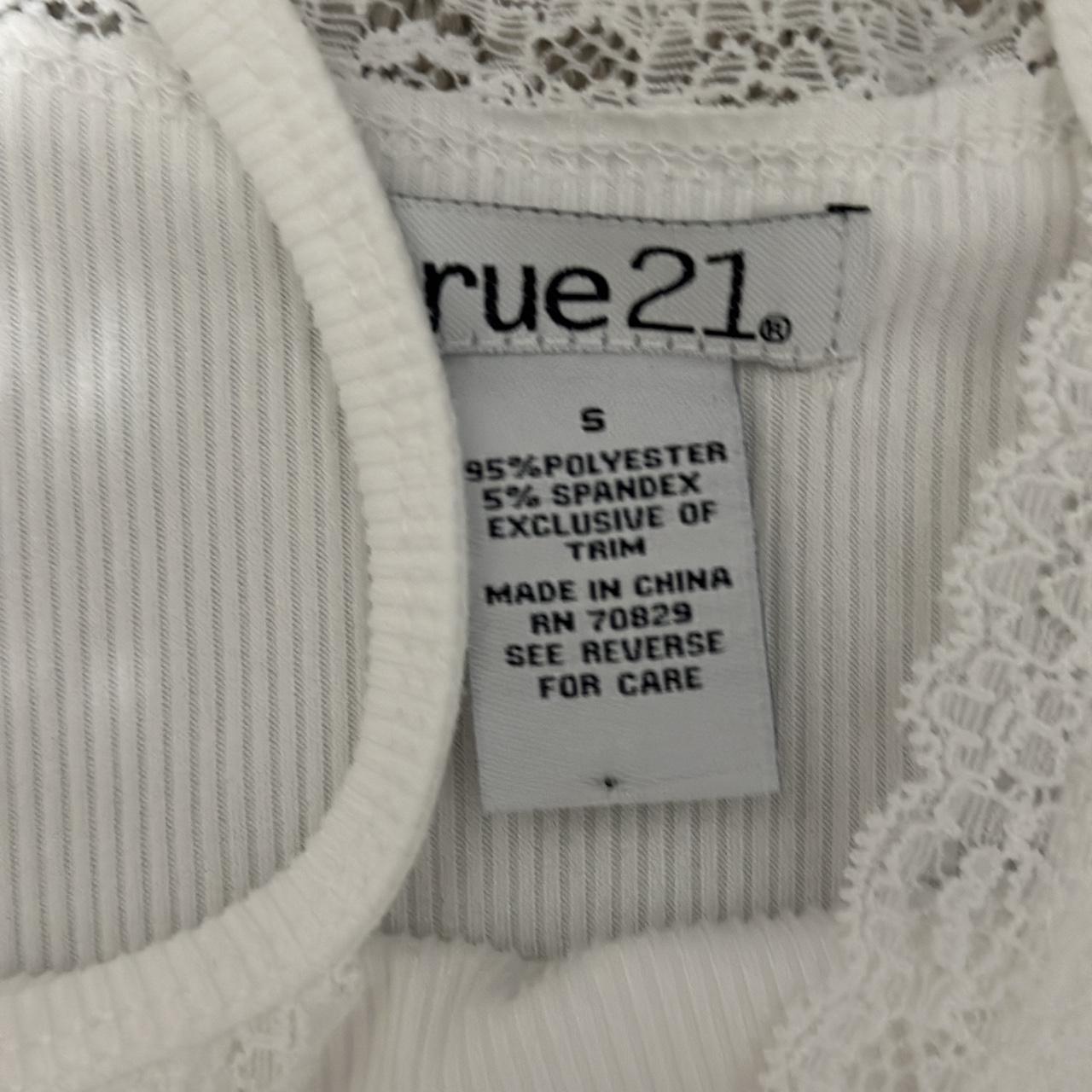 White Lace Tank Top From Francesca Size Small Never Depop
