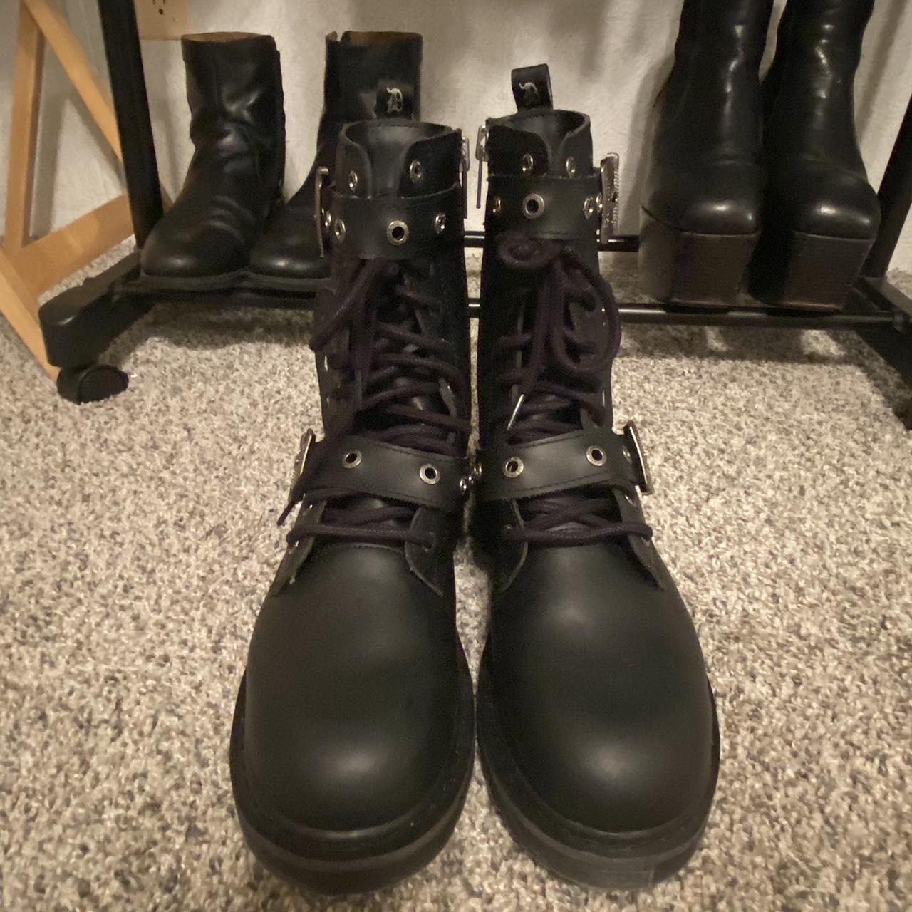 Demonia Buckle Boots Size 12 New with... - Depop