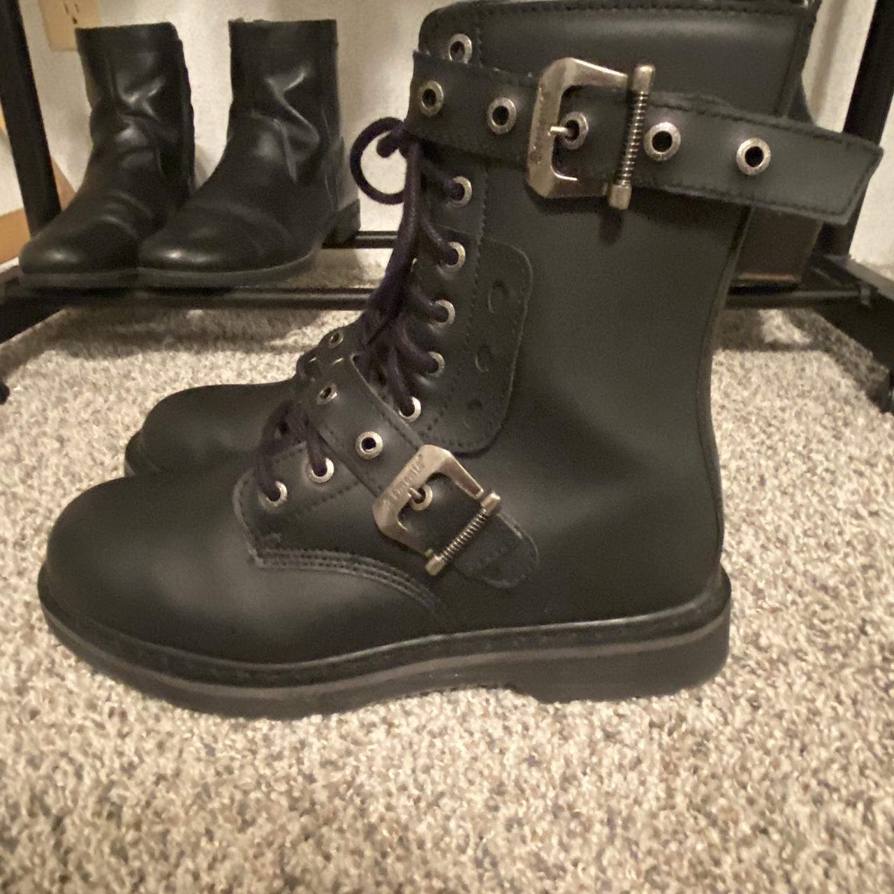 Demonia Buckle Boots Size 12 New with... - Depop