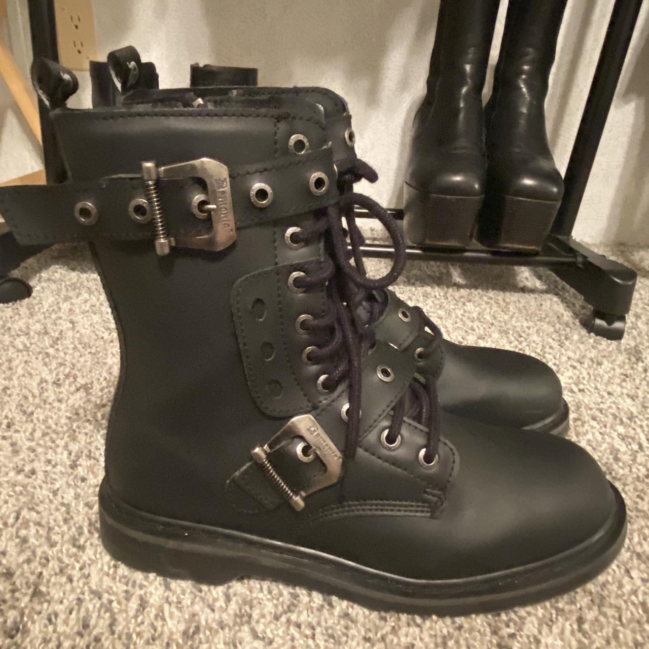 Demonia Buckle Boots Size 12 New with... - Depop