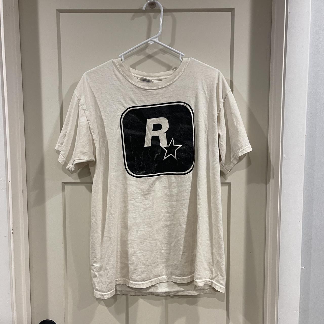 Men’s White Large Rockstar T-Shirt - Depop