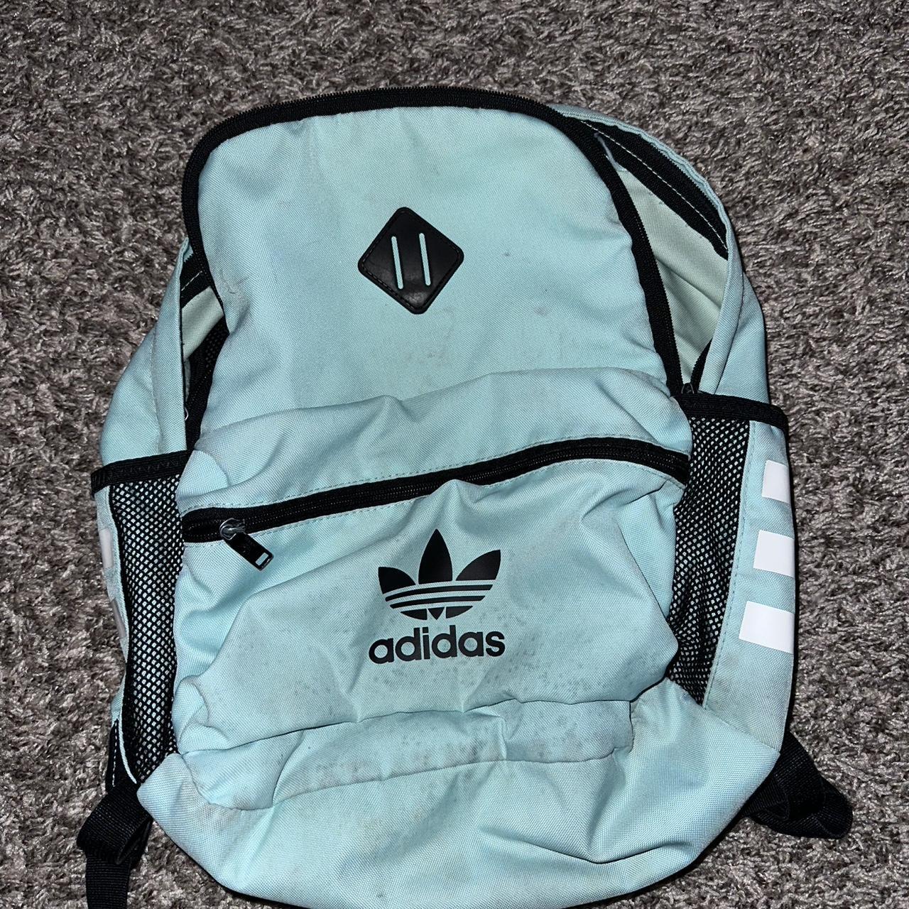 Turquoise Blue Adidas backpack #backpack | Depop