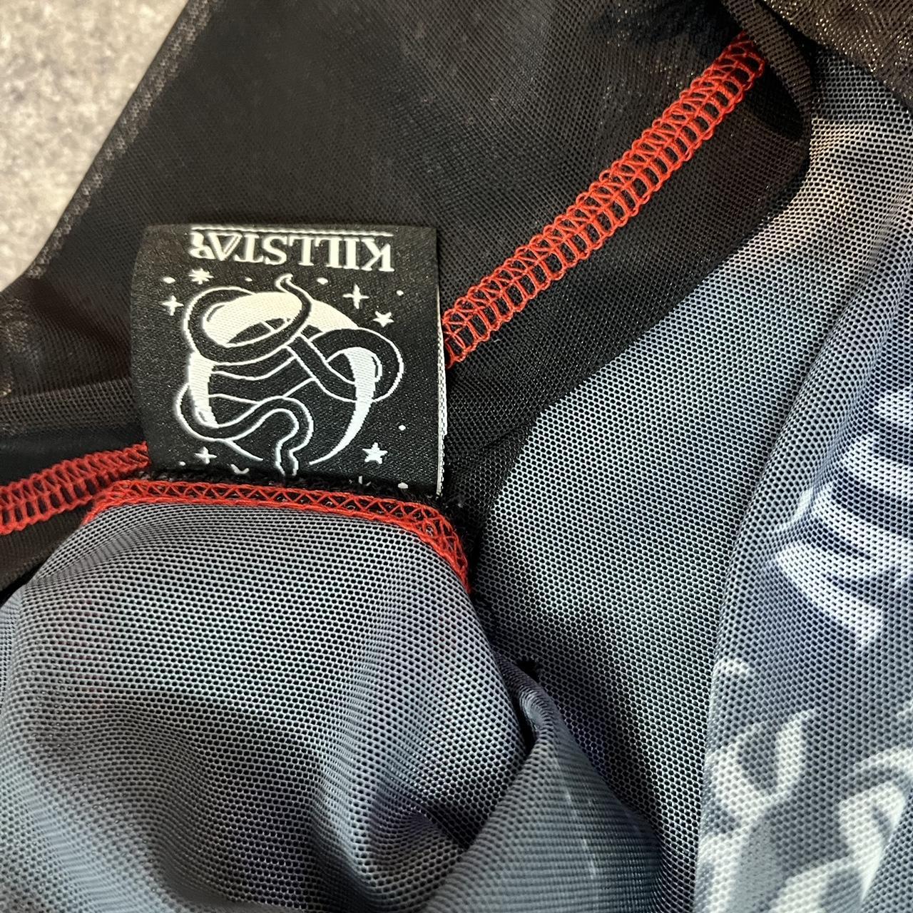 Mesh longleeve goth emo killstar shirt thin and good... - Depop