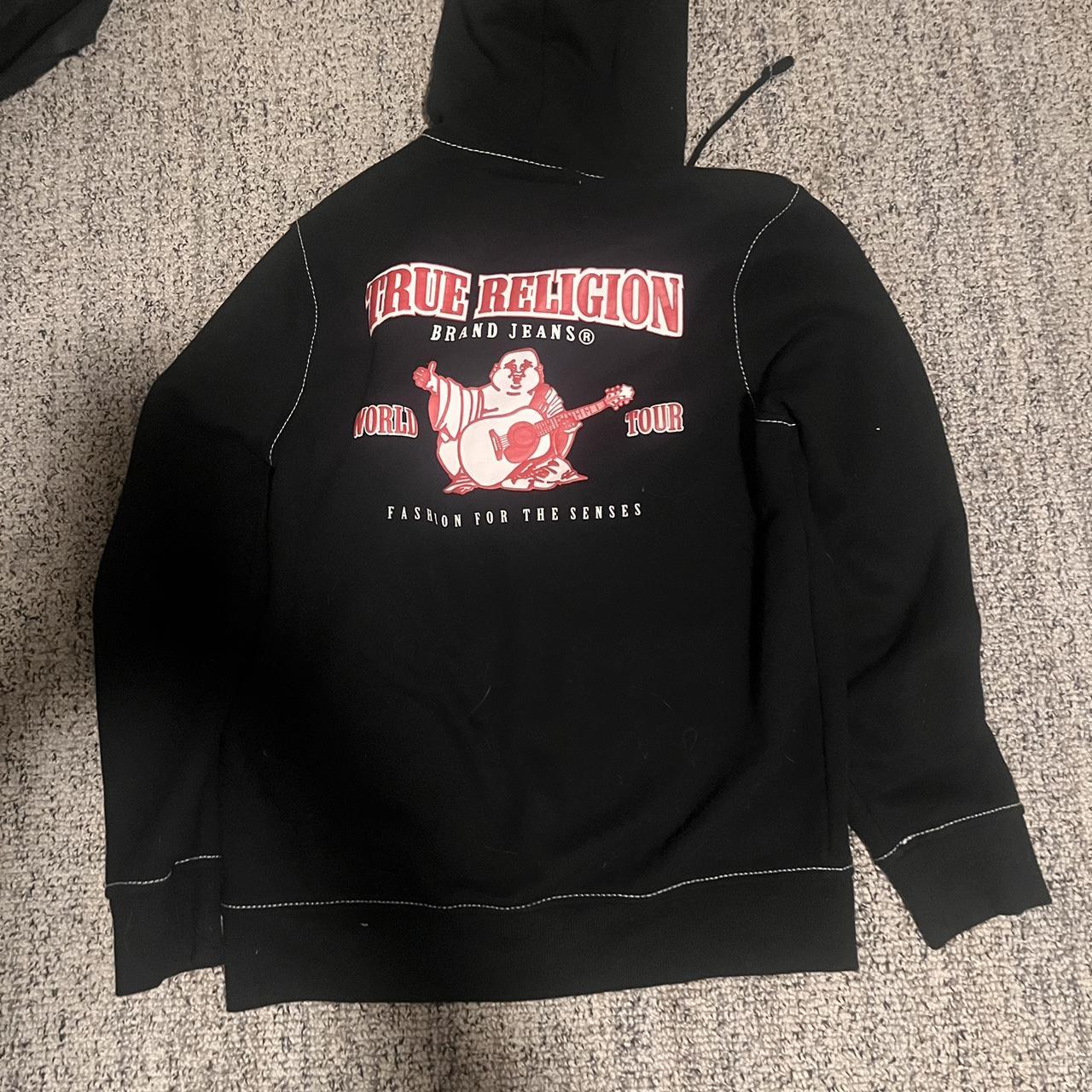 True religion red zip up perfect condition size... - Depop