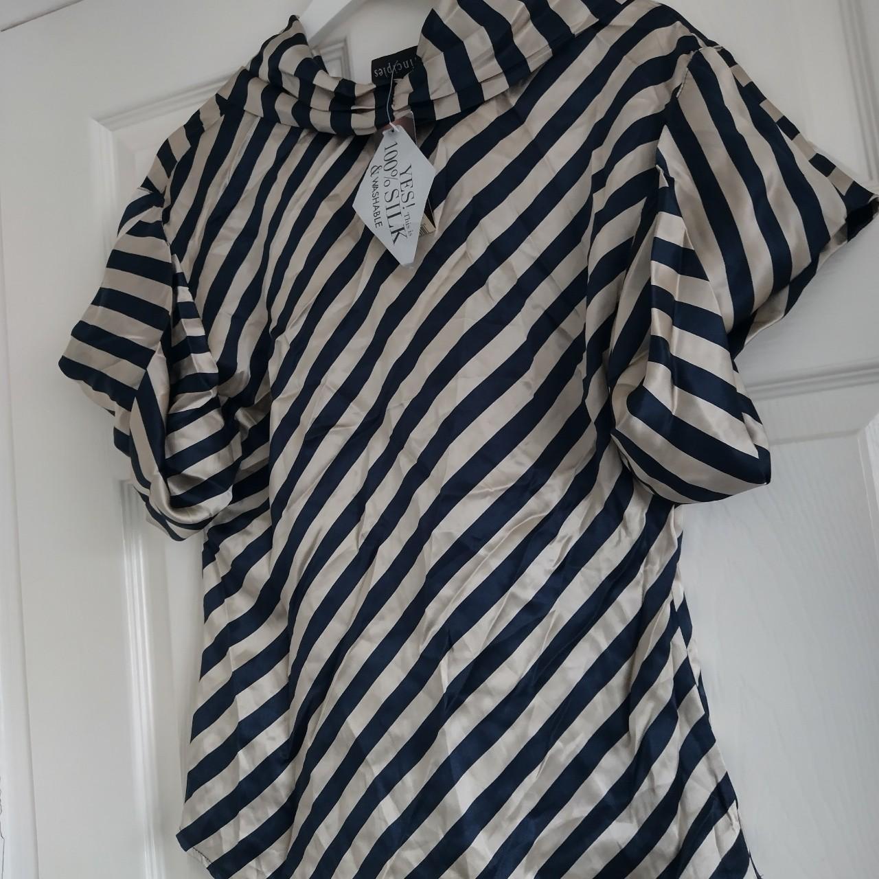 Principles Debenhams stripes silk top Evening... - Depop