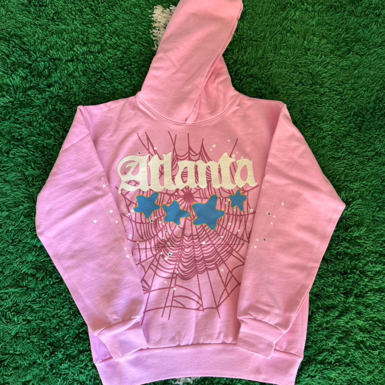 Sp5der Pink Atlanta Hoodie Brand new with tags - Depop