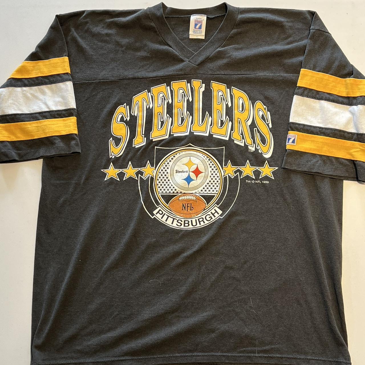 1989 Pittsburgh Steelers football shirt. Logo 7,... - Depop