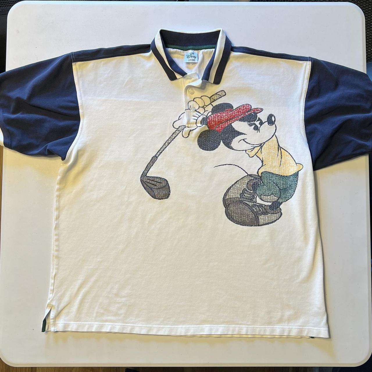 Vintage Disney Mickey Mouse golfing polo shirt. Tag... - Depop
