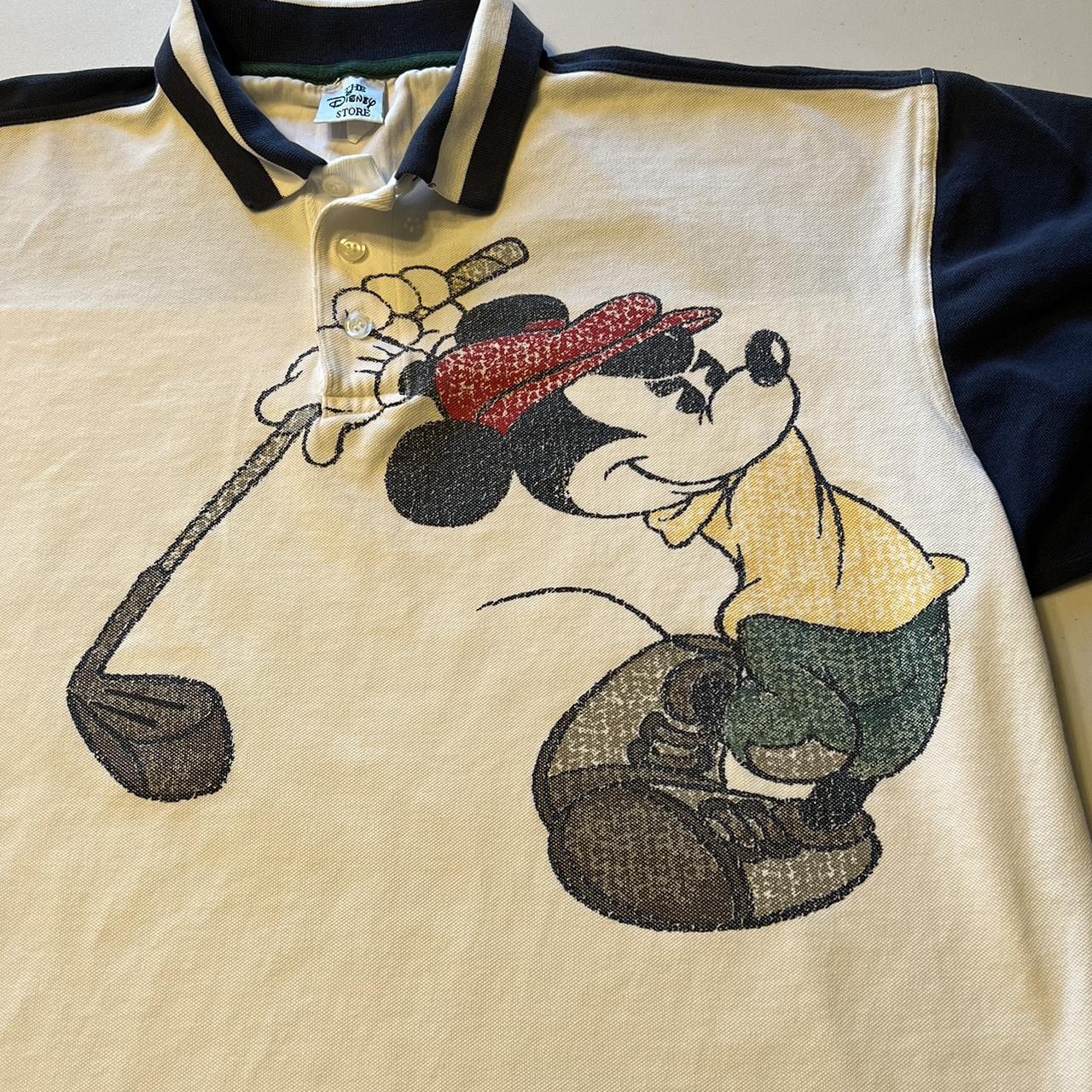 Vintage Disney Mickey Mouse golfing polo shirt. Tag... - Depop