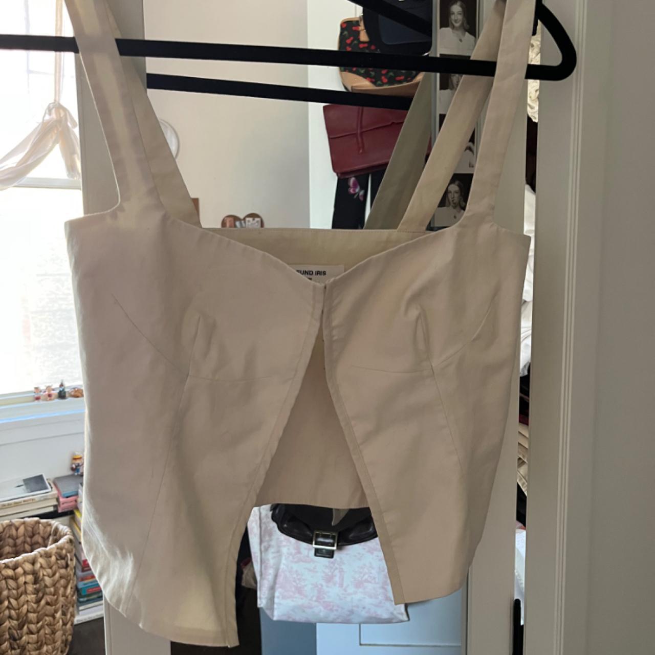 Super cute orseund iris cream bustier top! Only worn... - Depop