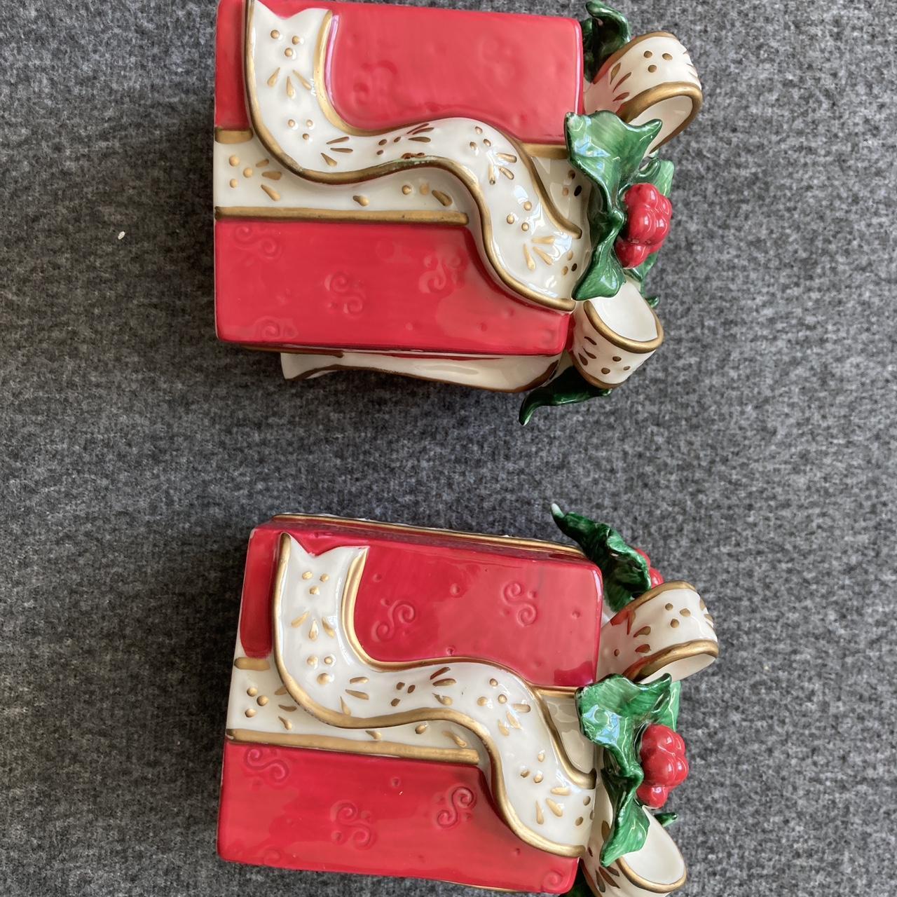 Vintage Avon Set of Two Christmas Gift Box Porcelain... - Depop