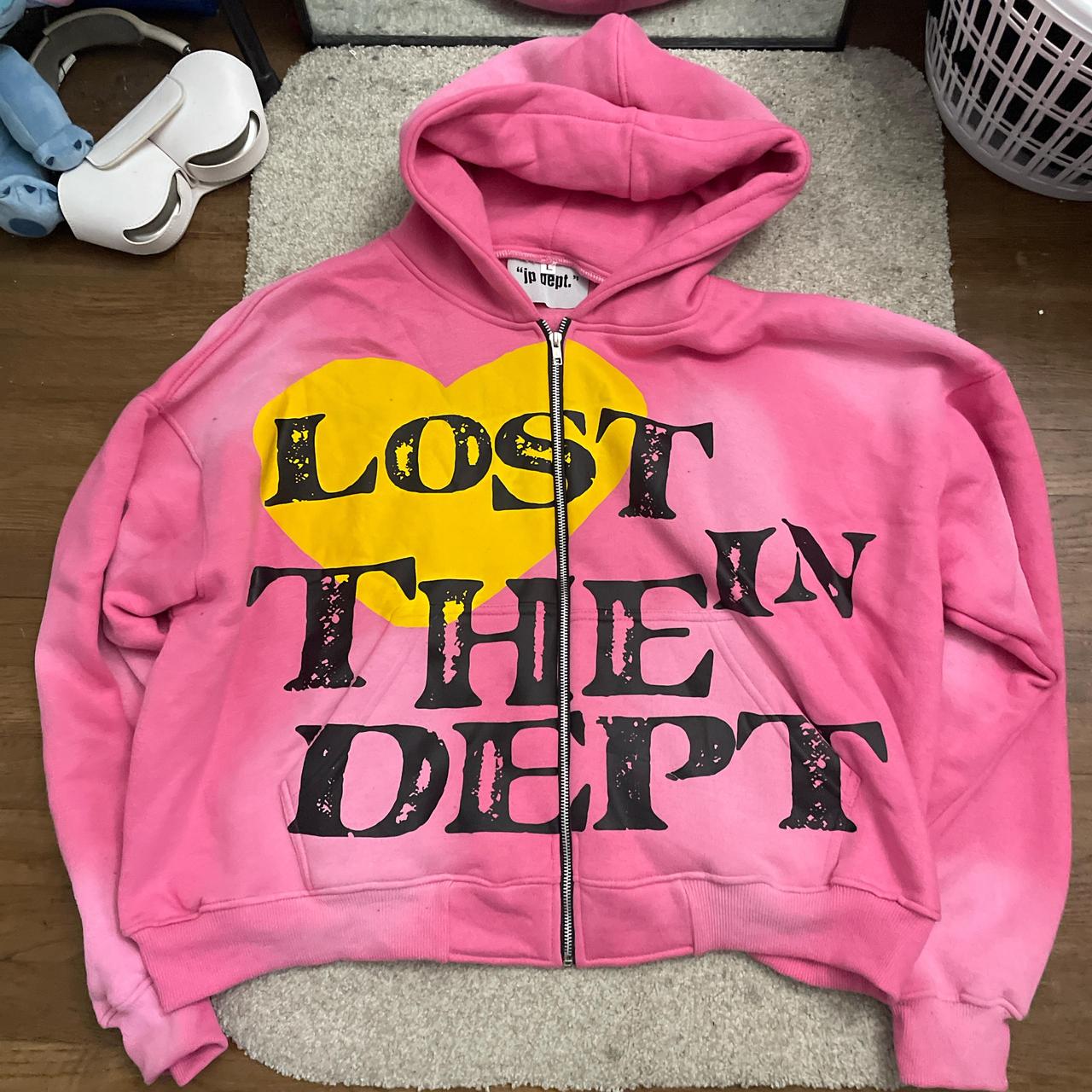 jpdept boxy cropped zip up brand new - Depop