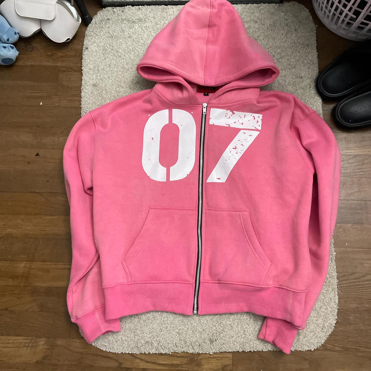 07even pink zipup worn 2x - Depop