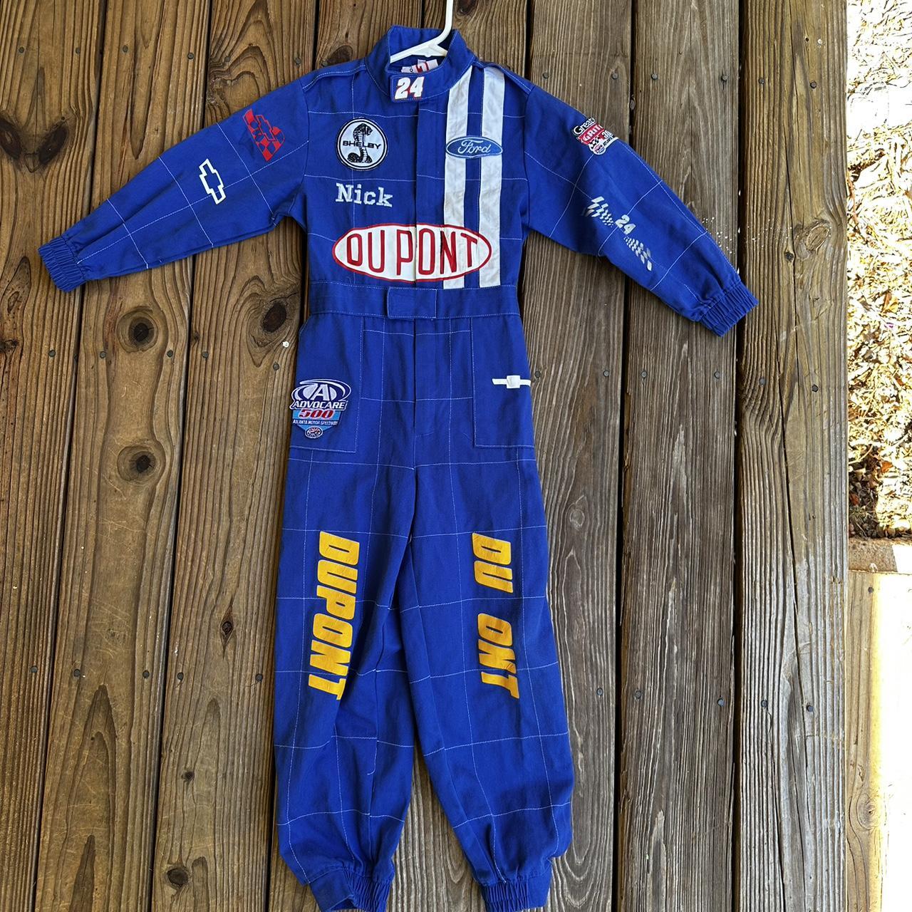Kids DuPont NASCAR Racing Suit Size 8 7.5/10... - Depop