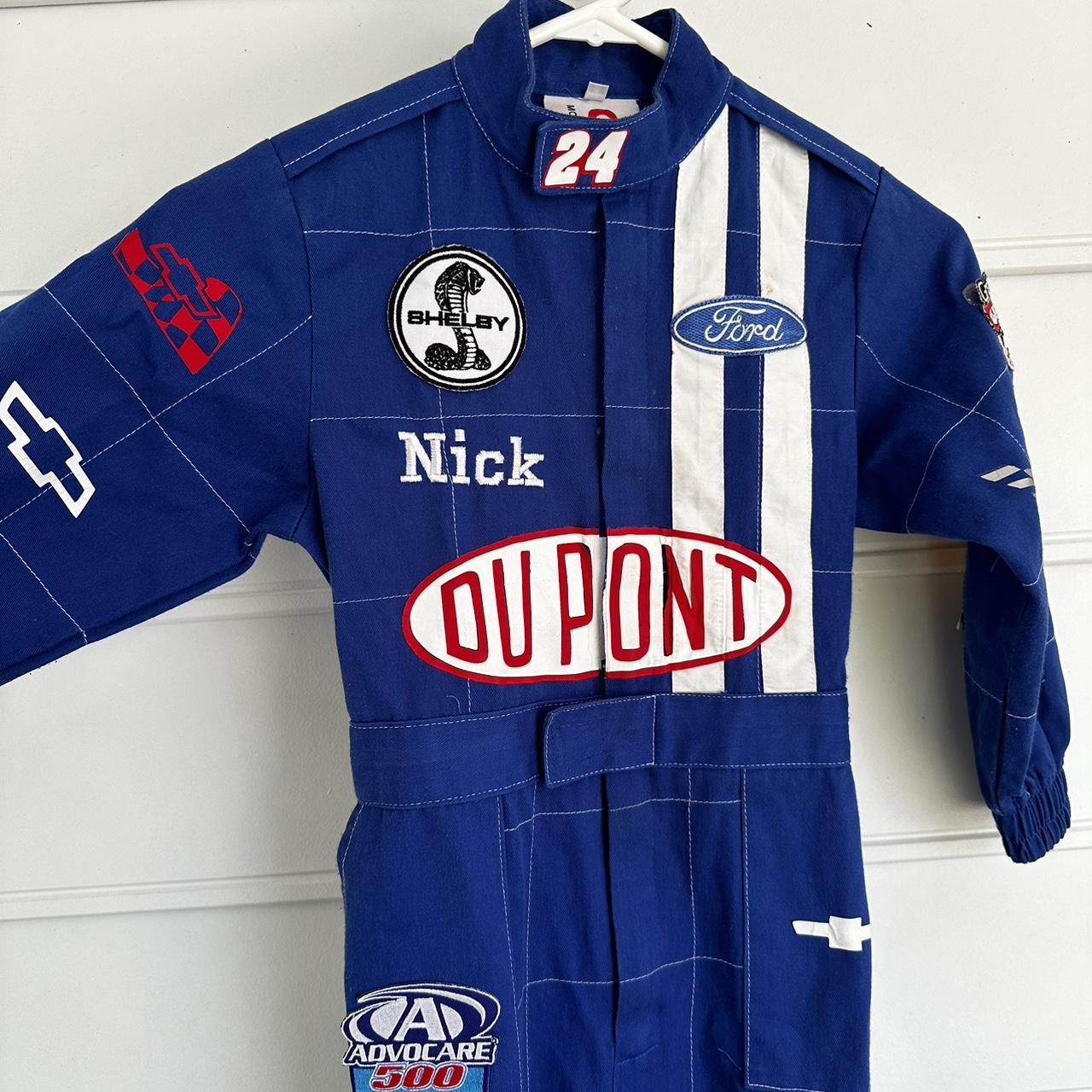 Kids DuPont NASCAR Racing Suit Size 8 7.5/10... - Depop