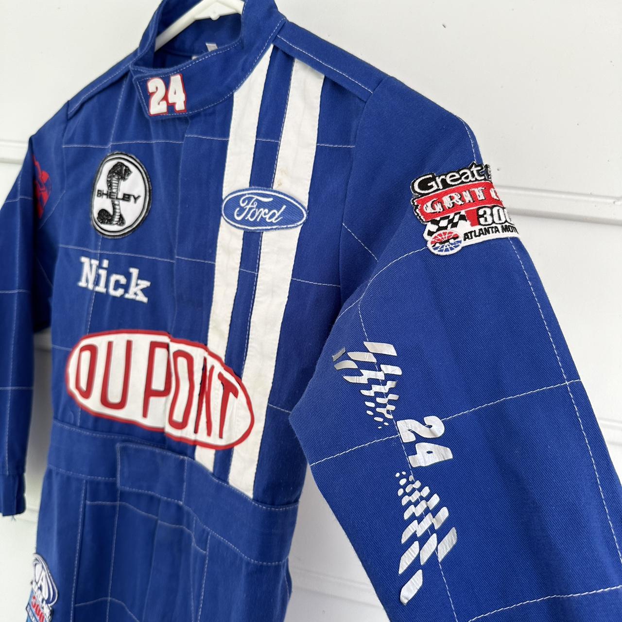 Kids DuPont NASCAR Racing Suit Size 8 7.5/10... - Depop
