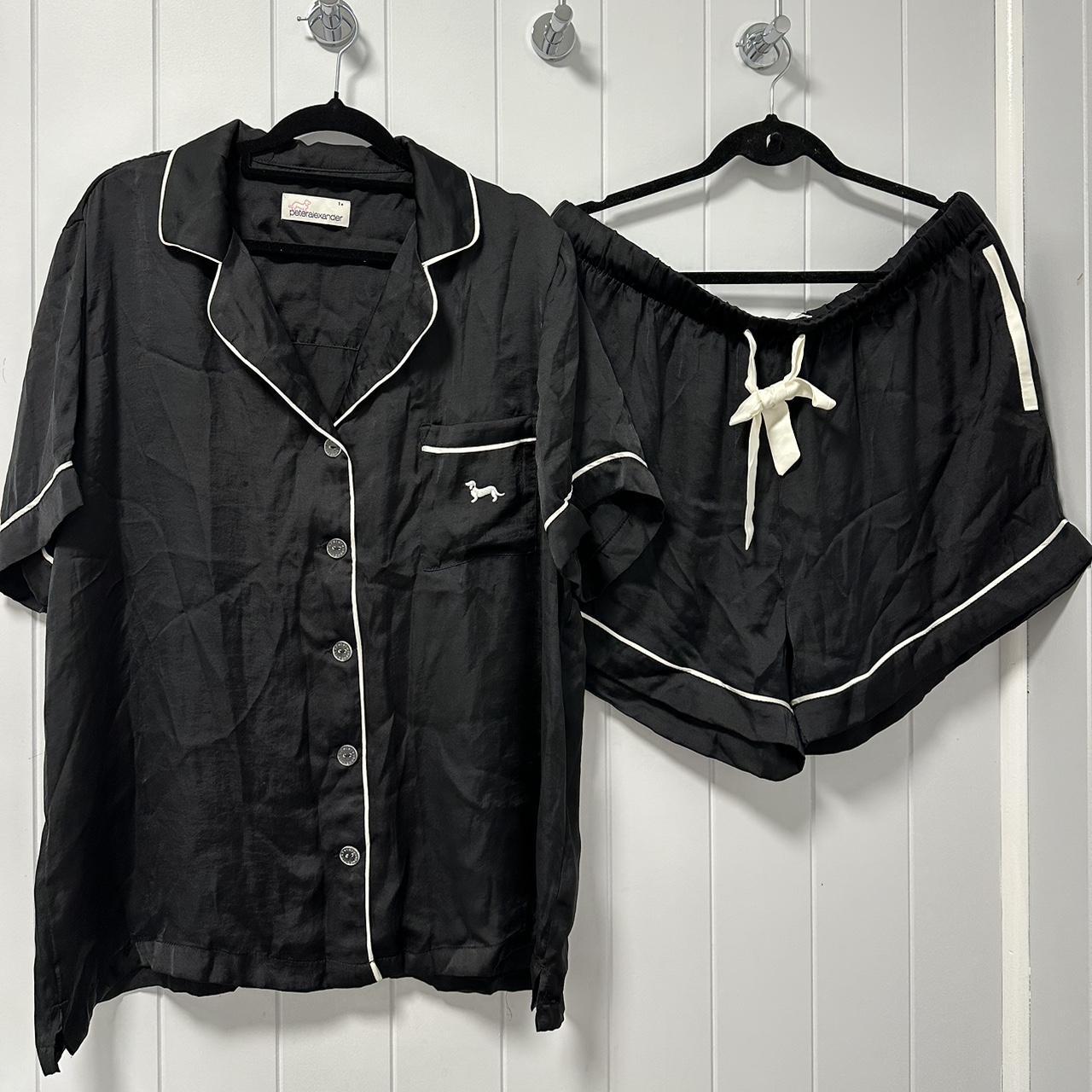 Peter Alexander plus size black satin set. Brand new... - Depop