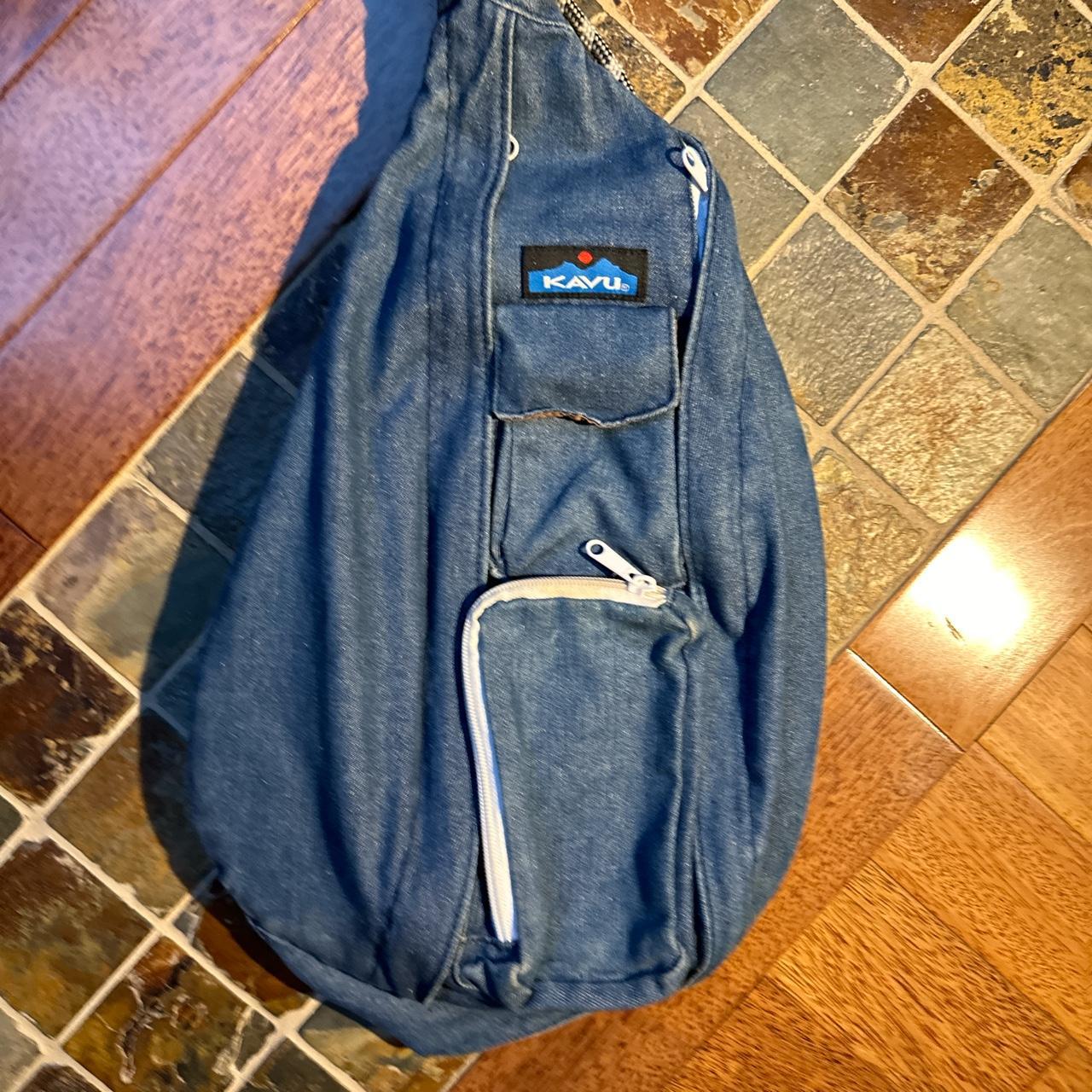 Kavu Denim Rope Sling Bag. Super cool compact KAVU... - Depop