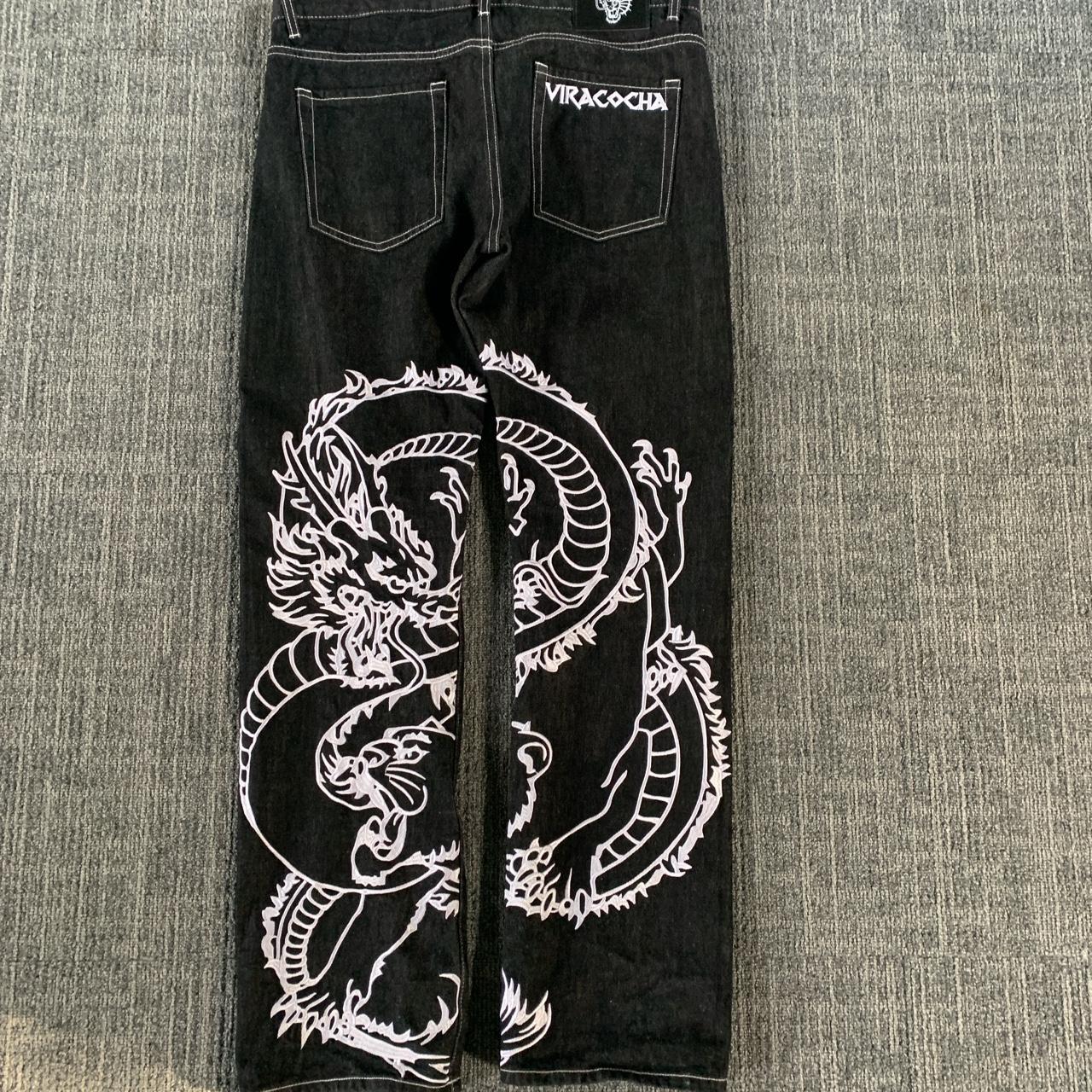 Black viracocha jeans used once perfect... - Depop