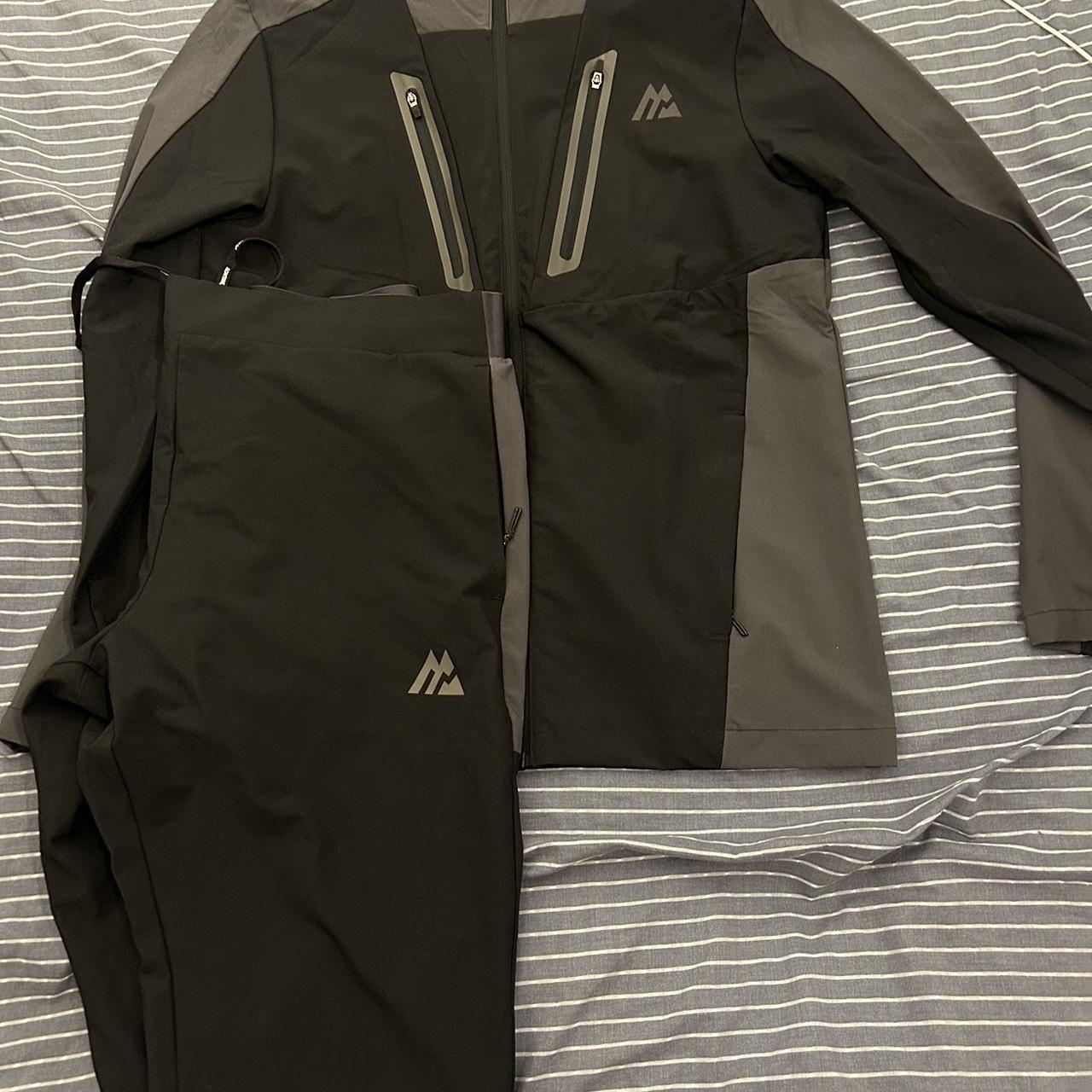 Black & grey montirex tracksuit Small jacket Medium... - Depop