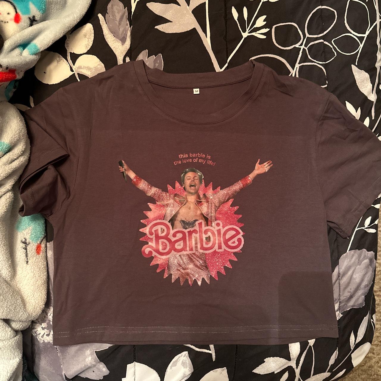 Medium dark grey (almost brown looking) crop top.... - Depop