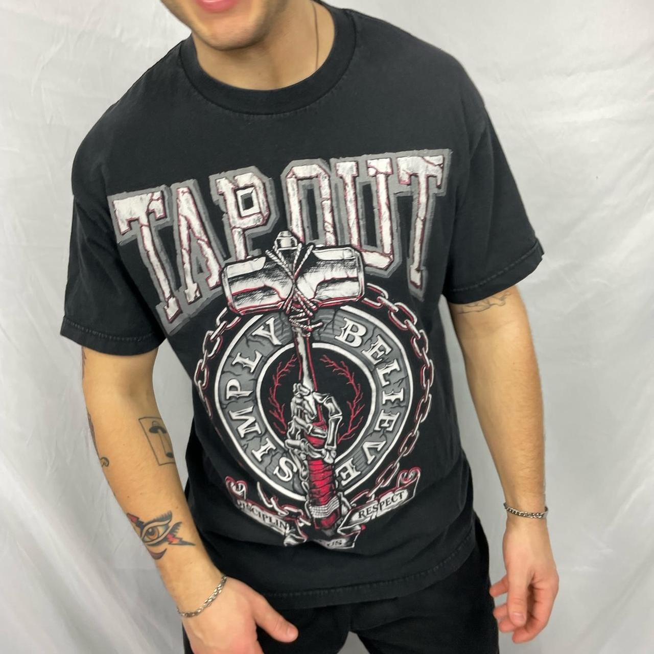 Tapout Black Graphic Tee. Condition:... - Depop