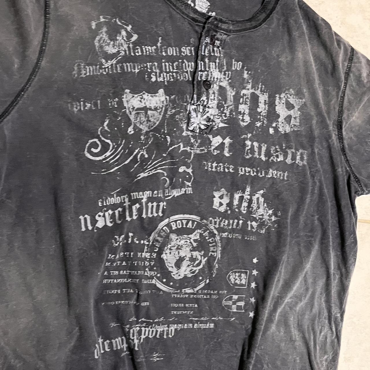 2000’s Y2K Buttoned Shirt with Insane... - Depop