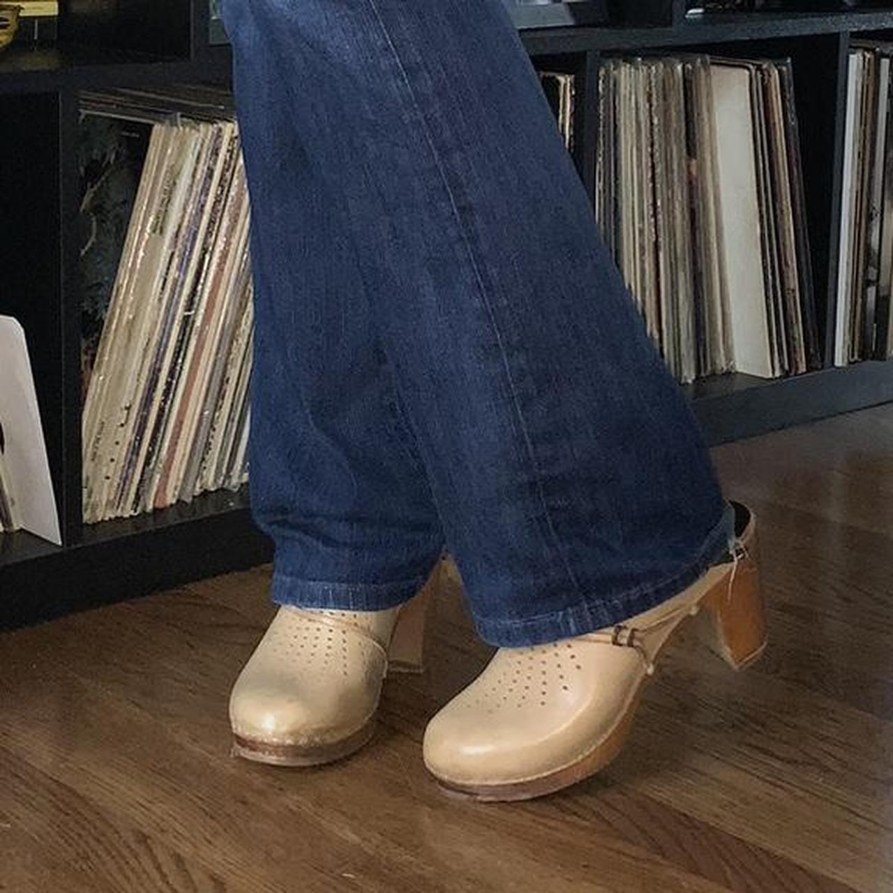 Sven Women's Brown and Tan Clogs | Depop