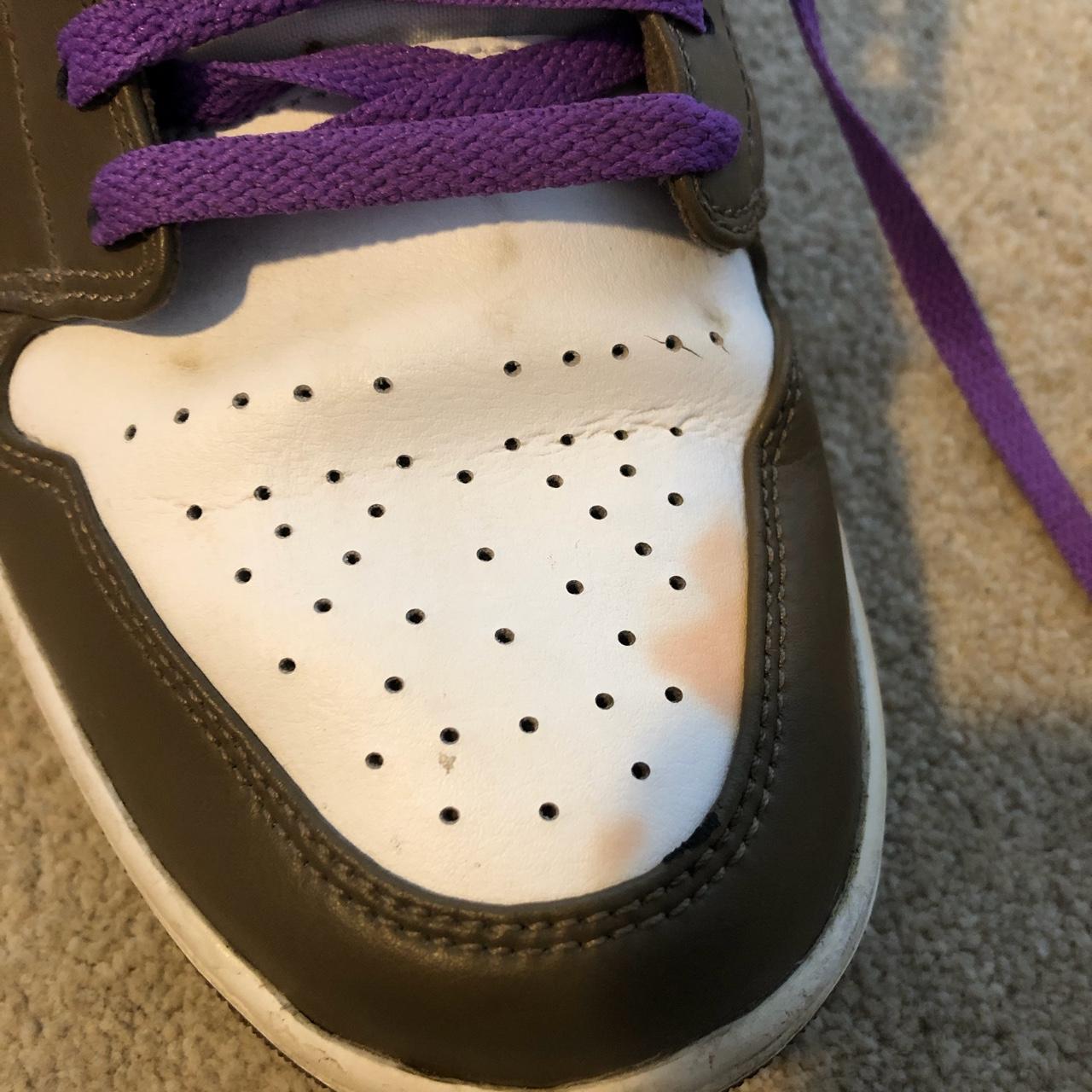 Nike air Jordan 1 lows Small defects on toe of right... - Depop