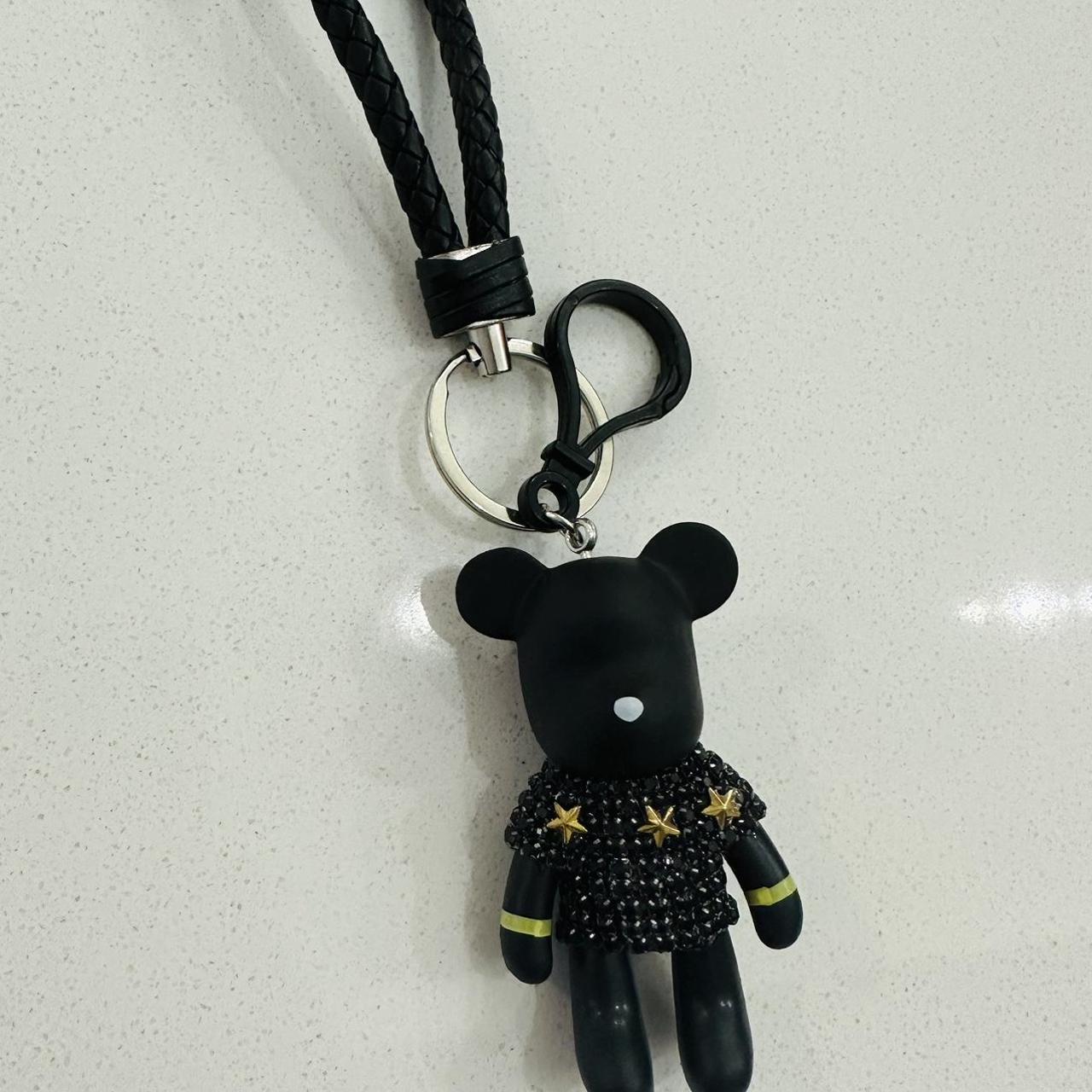 Black Hypebeast Bearbrick Doll Keychain Ring With... - Depop