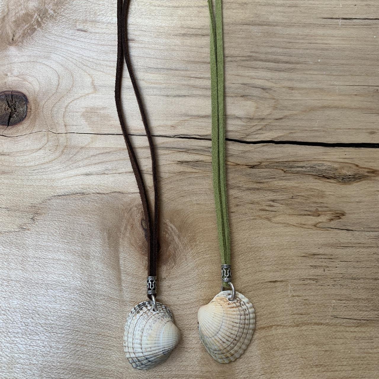 Home made shell necklace. Solid sterling silver.... - Depop