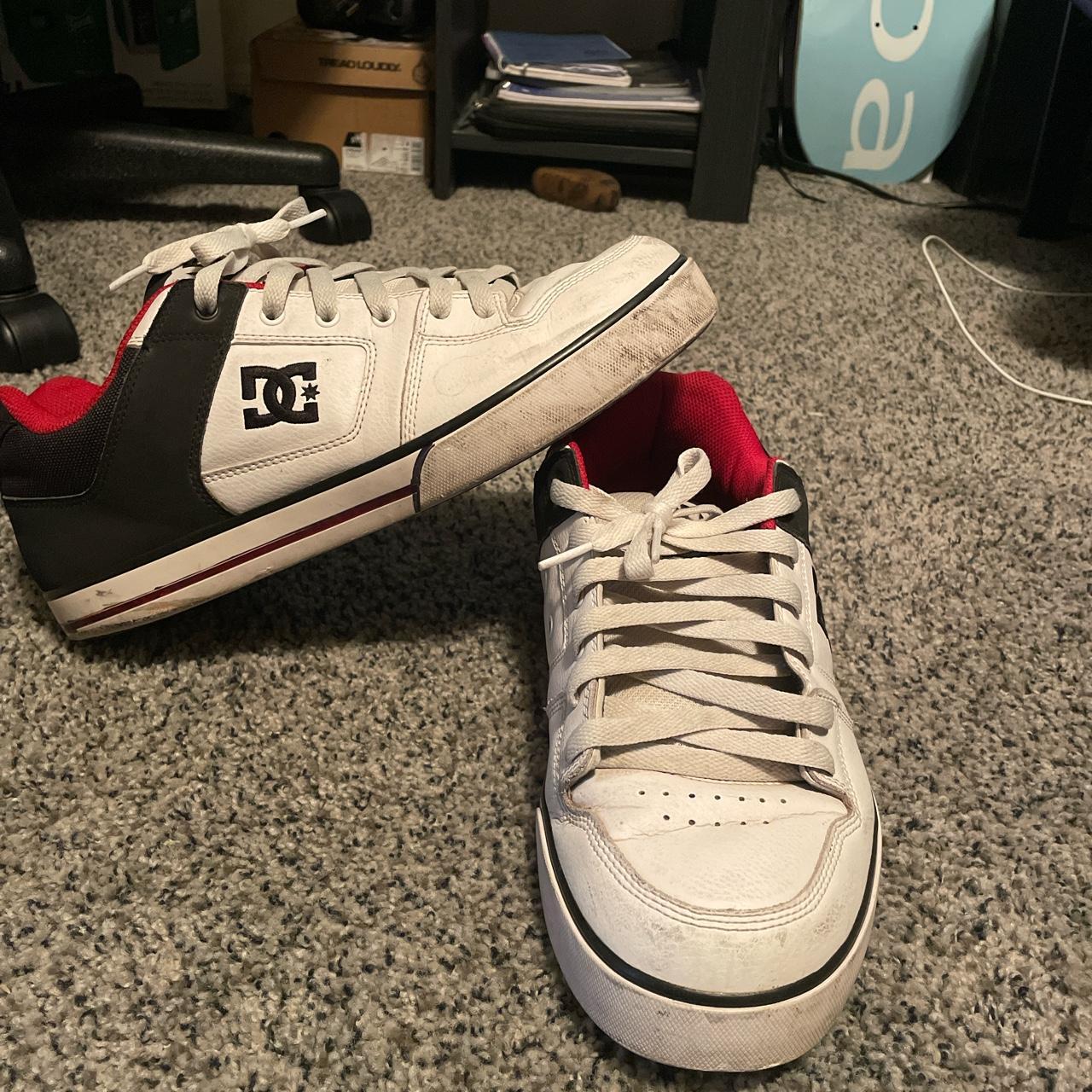cool white and red dcs just switched the style up :x... - Depop