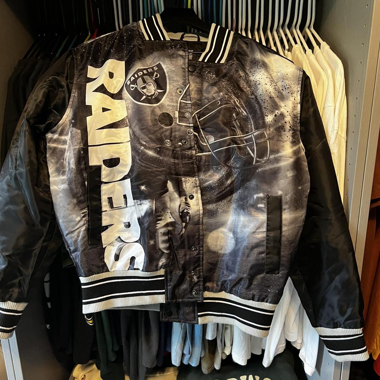 NFL Men's Grey and Black Jacket | Depop