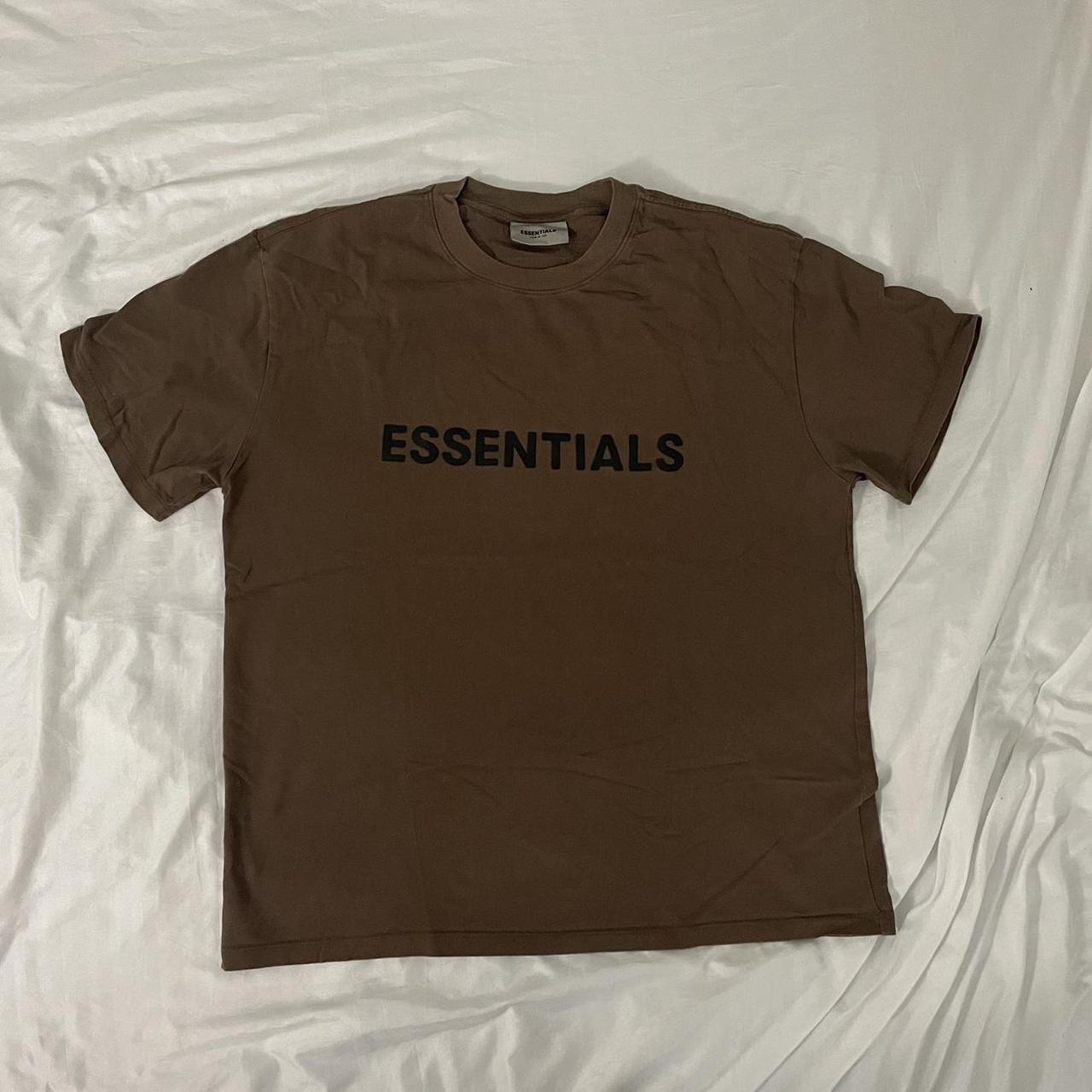 Authentic Essential Brown Fear of God Tee - Depop